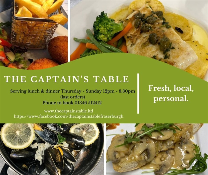 The Captain's Table, Fraserburgh – Seafood | VisitScotland